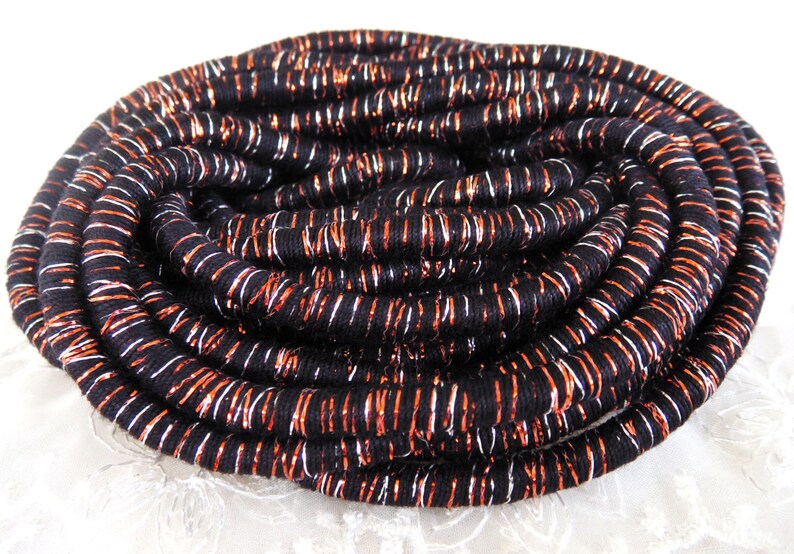 Black Copper Wrapped Thread Rope Cord Covered Cording Fibre - Etsy