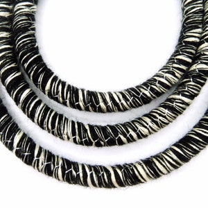 Black White Wrapped Thread Rope Cord Covered Cording Fibre | Etsy