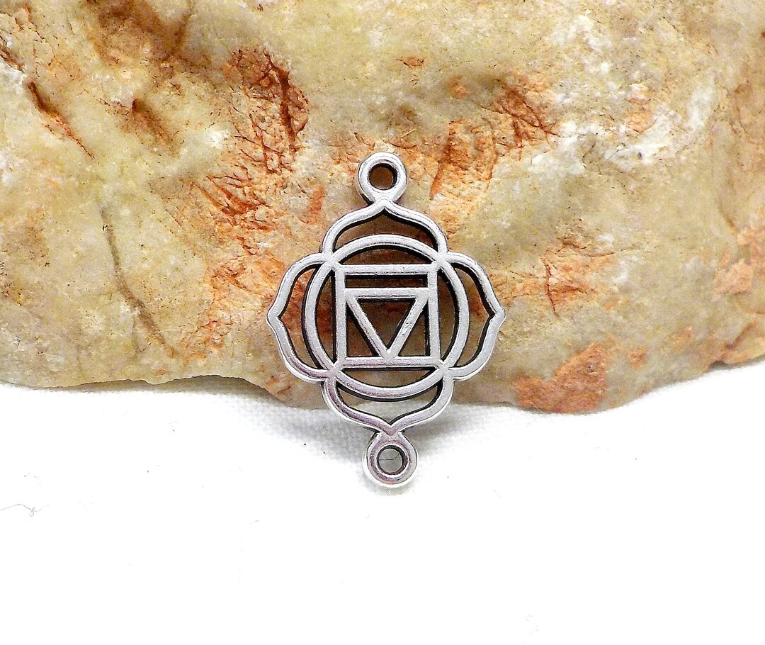Conector de flor de plata, abalorio de flor para pulsera de macramé ...