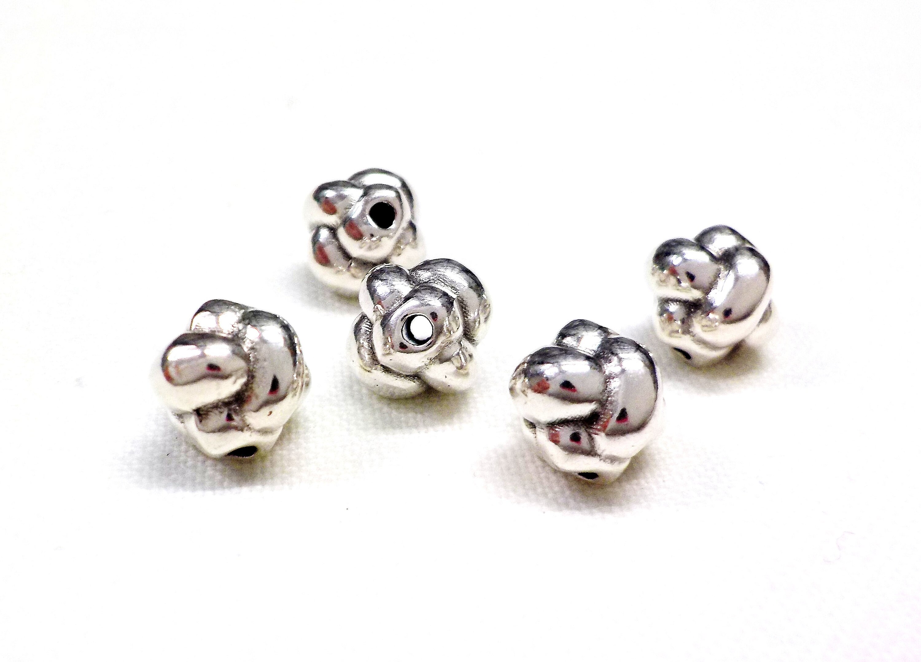Silver Plated Metal Beads, Small Spacers, Tube Metal Beads, Silver ...