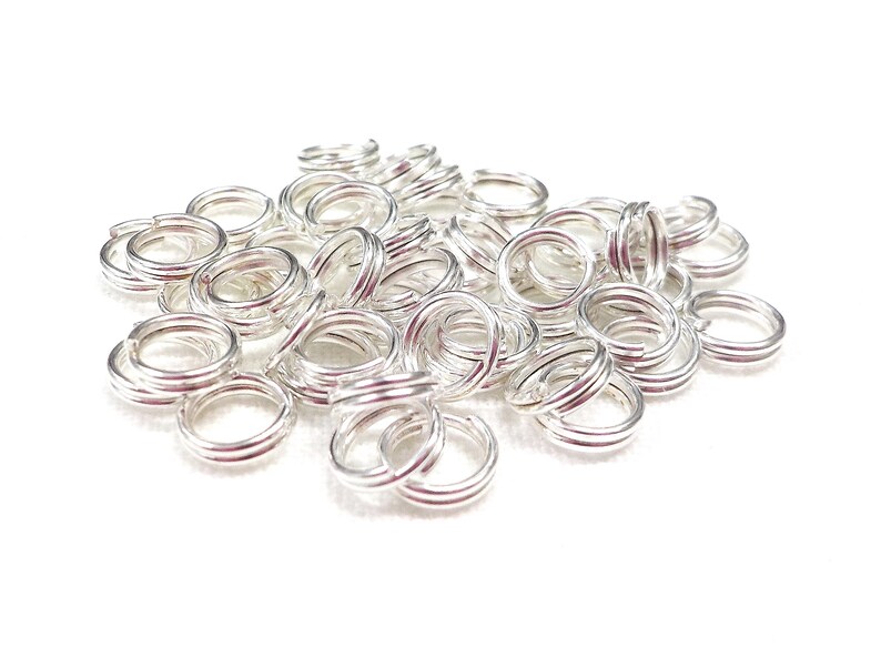 Split Rings, Silver Plated Over Iron, Double Loop Jump Rings, Small ...