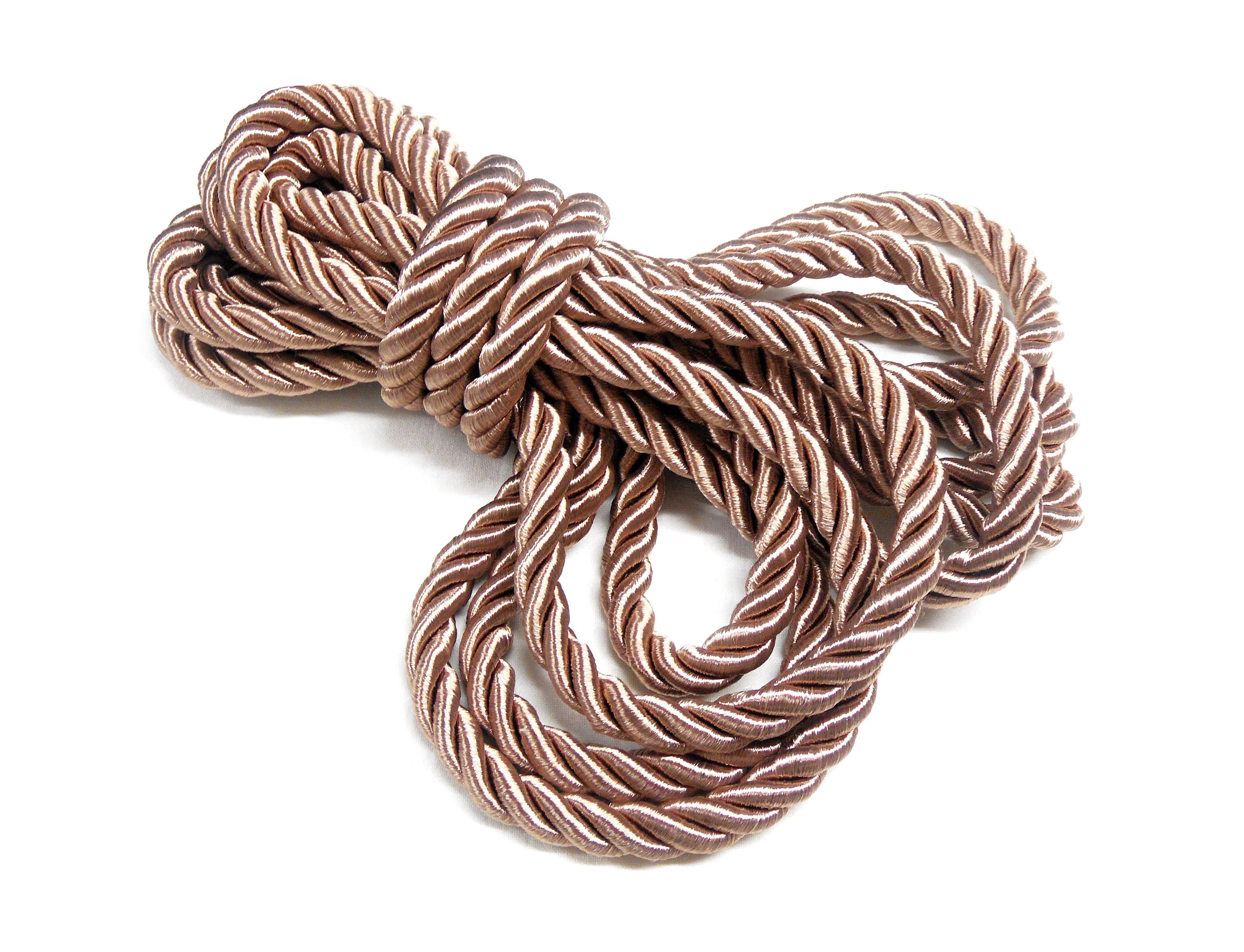 Cordón torcido de satén beige oscuro cordón de rosca | Etsy