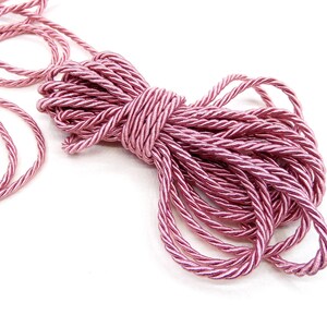3mm Salmon Satin Twisted Cord Wrapped Thread Cord Polyester - Etsy