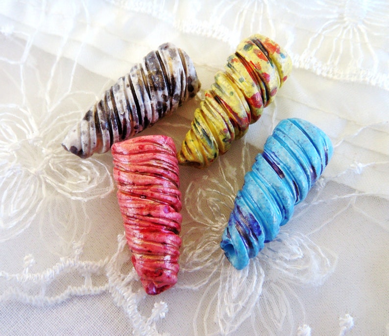 Shiny Light Blue Ceramic Conch Shell Handmade Irregular - Etsy