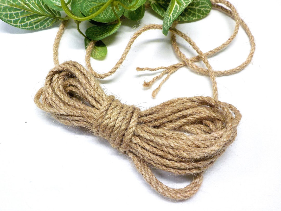3mm Natural Hemp Twisted Rope, Unbleached Rustic Hemp Cord, 3 Strand ...