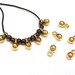 Gold Plated Tiny Balls With Ring Small Dangle Drop Charms - Etsy