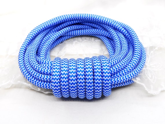5mm Blue and White Chevron Rope Cord Braided Trim Semisoft | Etsy