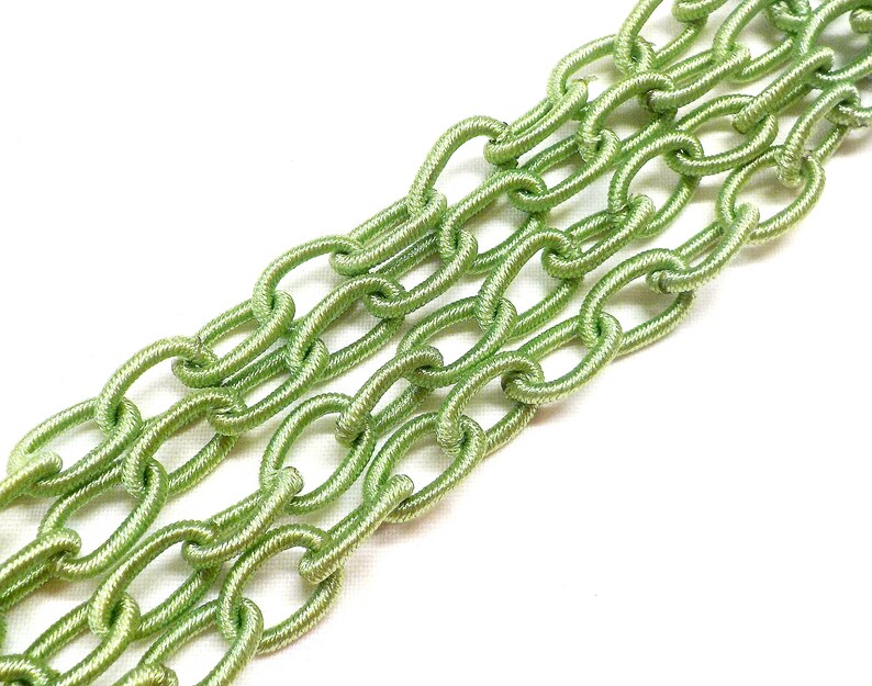 Light Green Thread Cable Chain Lightweight Silk Covered | Etsy