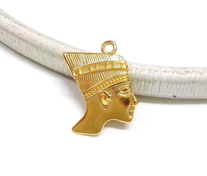 Gold Plated Egypian Pharaoh Pendant, Egyptian Jewelry, Ancient Egyptian ...
