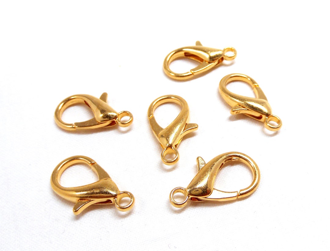 24K Gold Plated Big Lobster Clasps, Hand Selected and Tested Claw ...