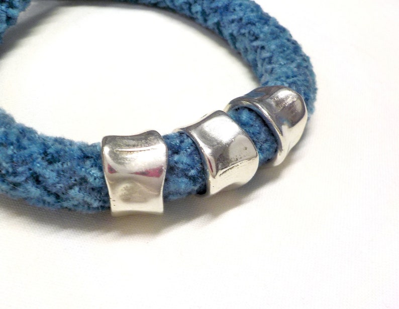 Silver Plated Tube Ring Slider Silver Ring Spacer Large | Etsy