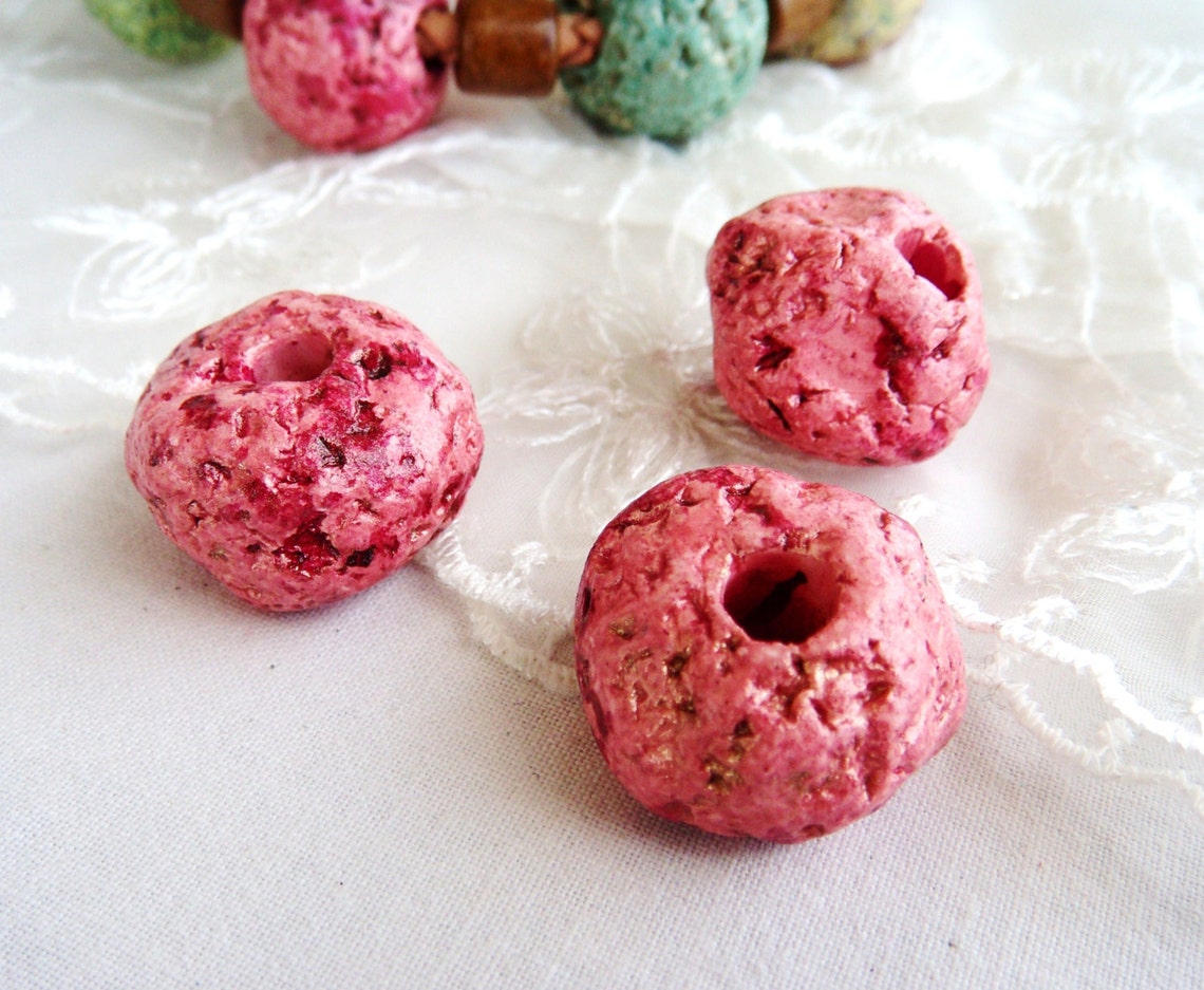 Irregular Round Ceramic Beads, Matte Ceramic Slider, Handmade Greek ...