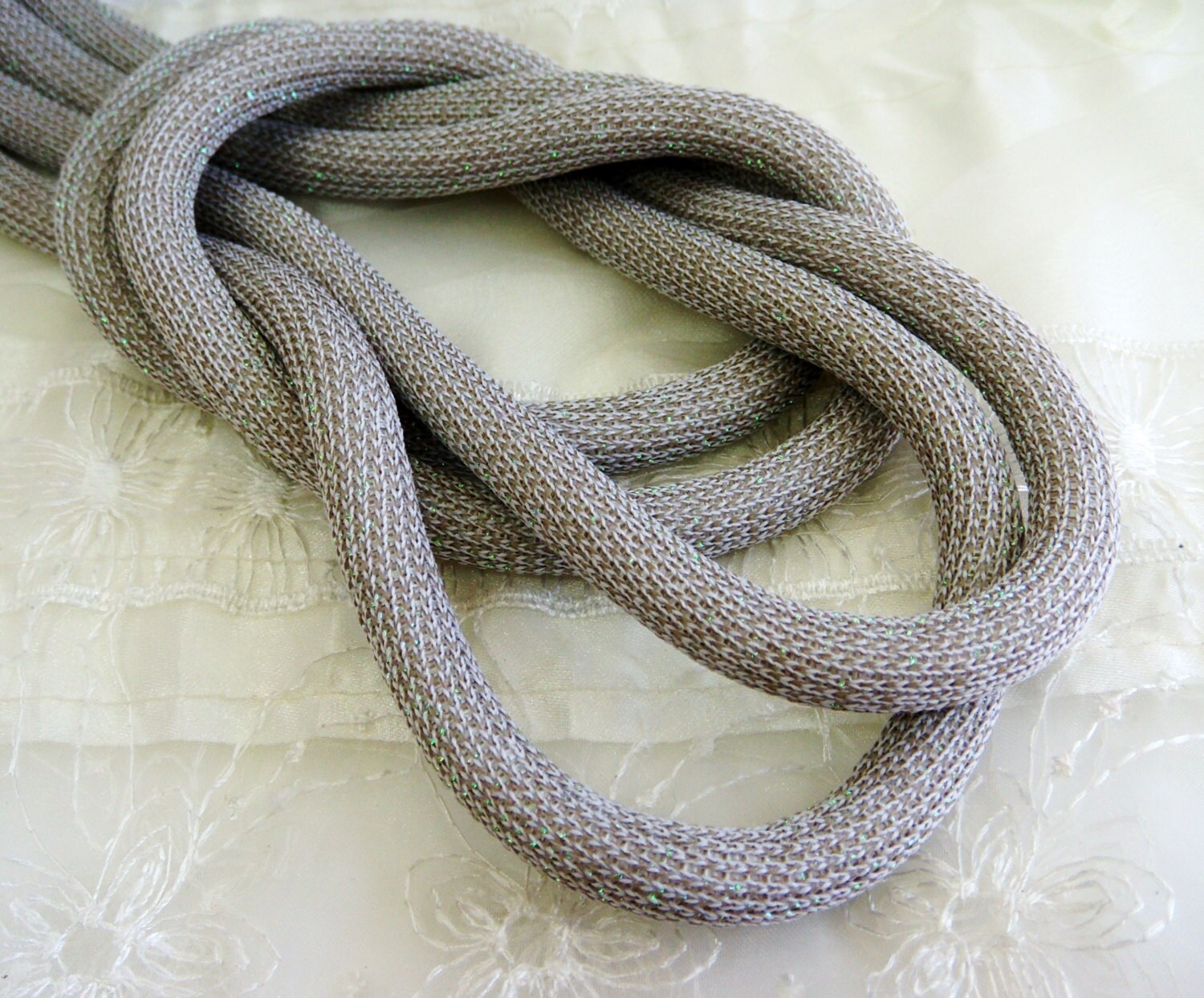 Grey Gray Knitted Trim Rope Cord Semisoft Climbing Cord | Etsy