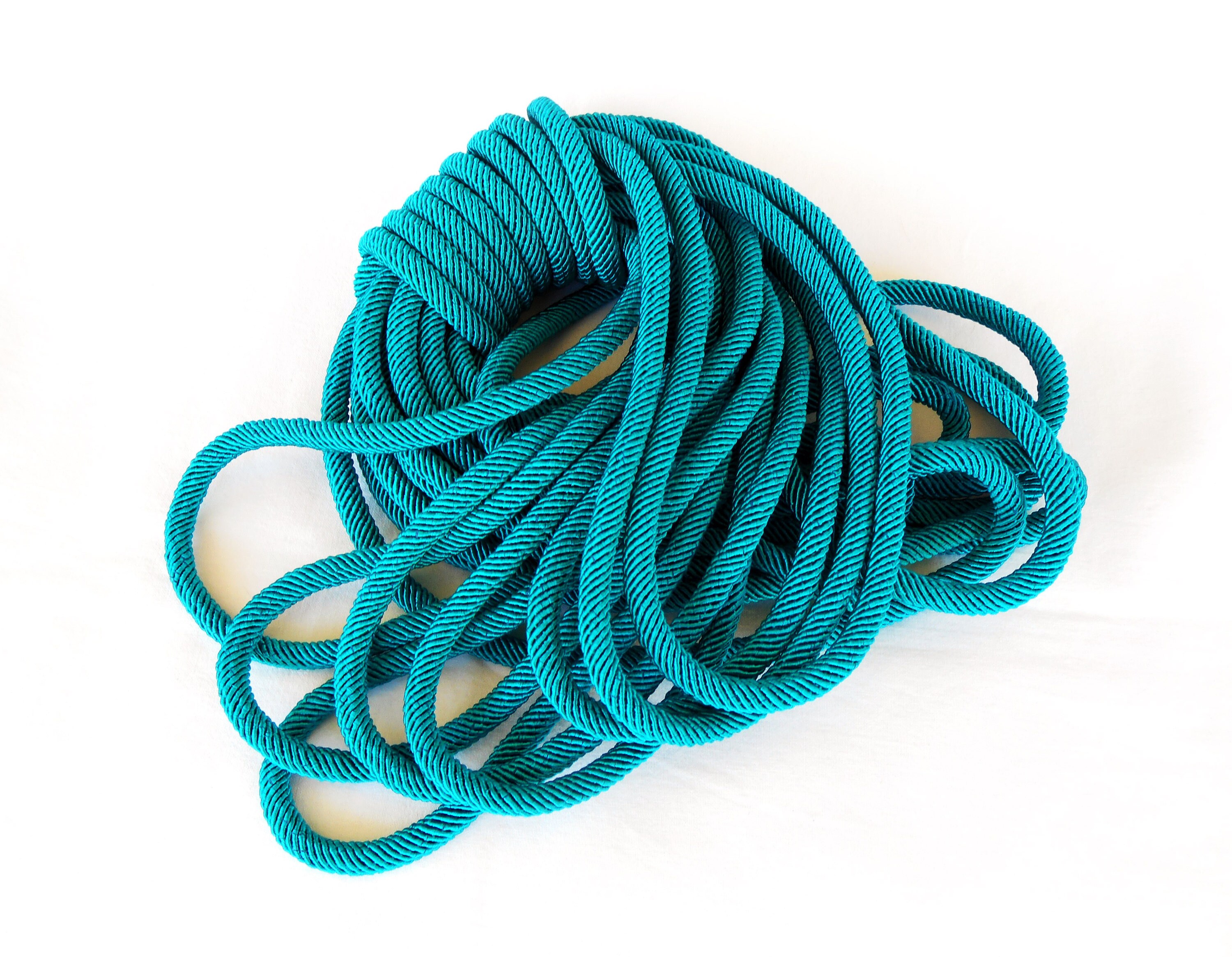 Emerald Braided Rope Cord Semisoft Trim Cord Artificial Silk | Etsy