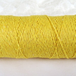 1.5mm Yellow Macrame Cotton Rope, Twisted 100% Recycled Cotton Cord ...