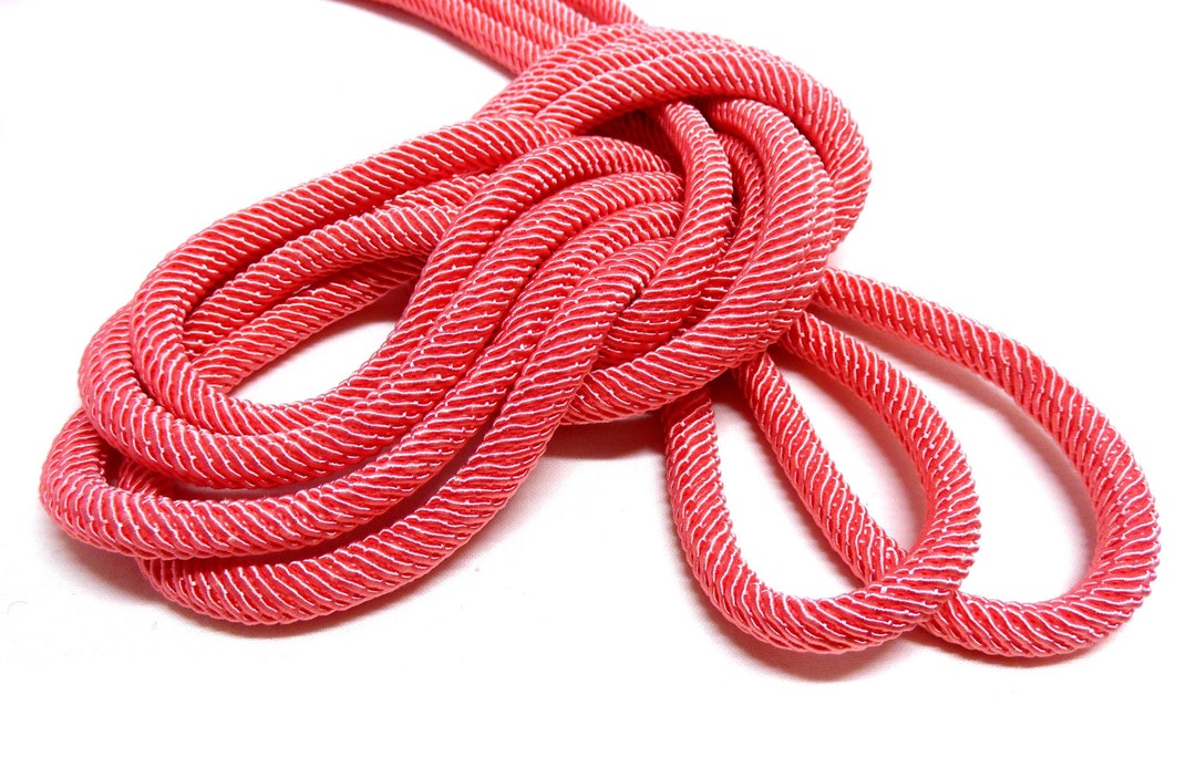 Salmon Braided Rope Cord, Semisoft Trim Cord, Artificial Silk Cord ...
