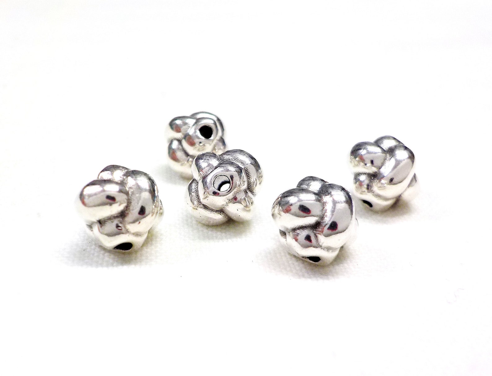 Silver Plated Metal Beads, Small Spacers, Tube Metal Beads, Silver ...