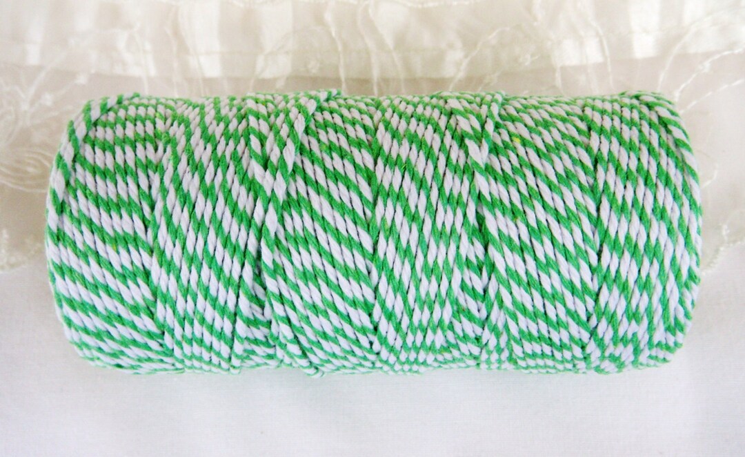 Light Green White Twisted Cotton Cord, Twisted Cotton String, Bakers ...