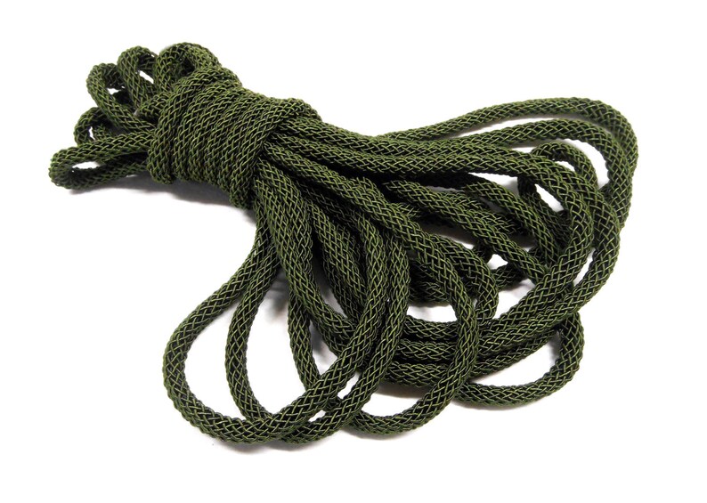 Dark Green Olive Green Braided Oval Rope Cord Semisoft Trim - Etsy