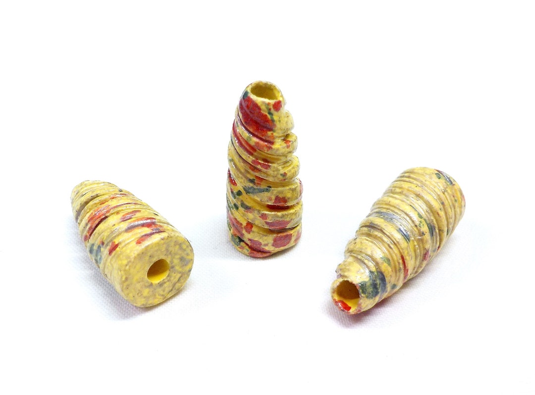 Beige Ceramic Conch Shell, Handmade Irregular Ceramic Tube, Unique ...