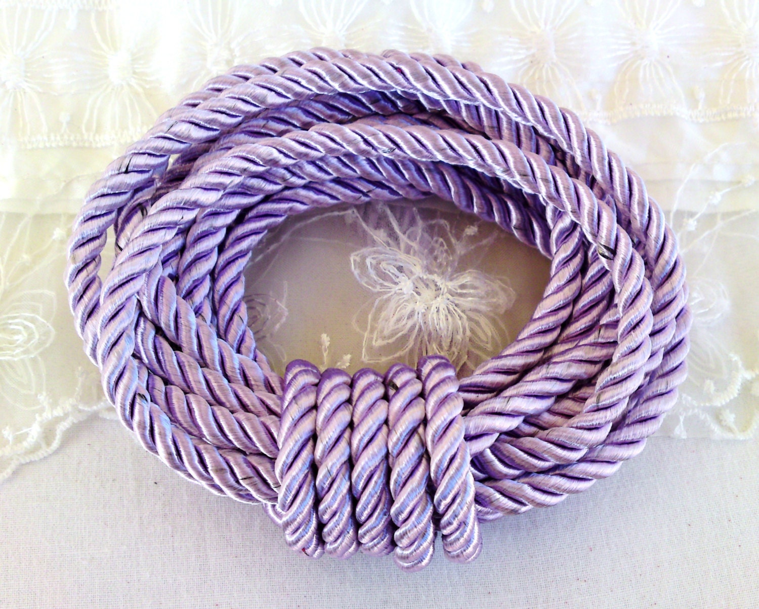 5mm Lilac Light Violet Satin Twisted Cord Wrapped Thread - Etsy