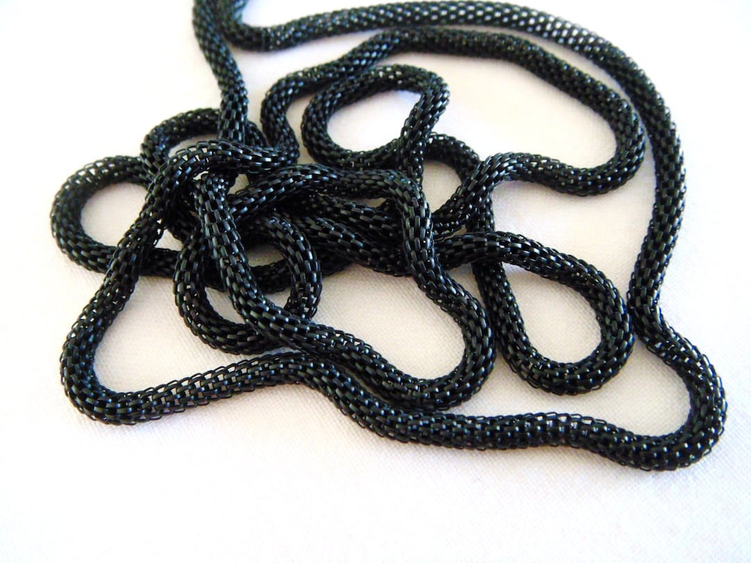 Black Colored Chain Steel Net 3mm 7 1/2 Inches/19cm 1 Piece - Etsy