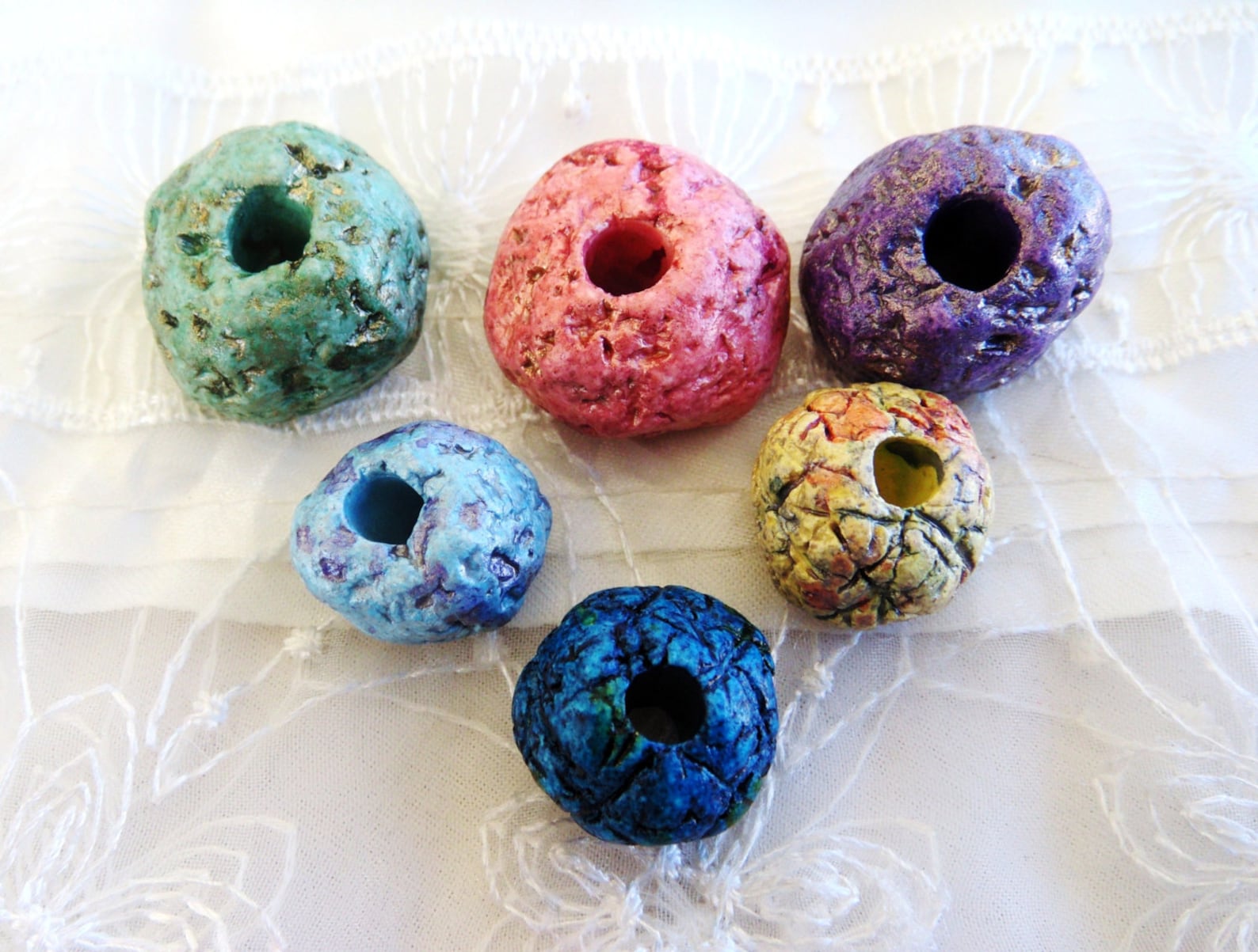 Irregular Round Ceramic Beads Matte Ceramic Slider Handmade - Etsy