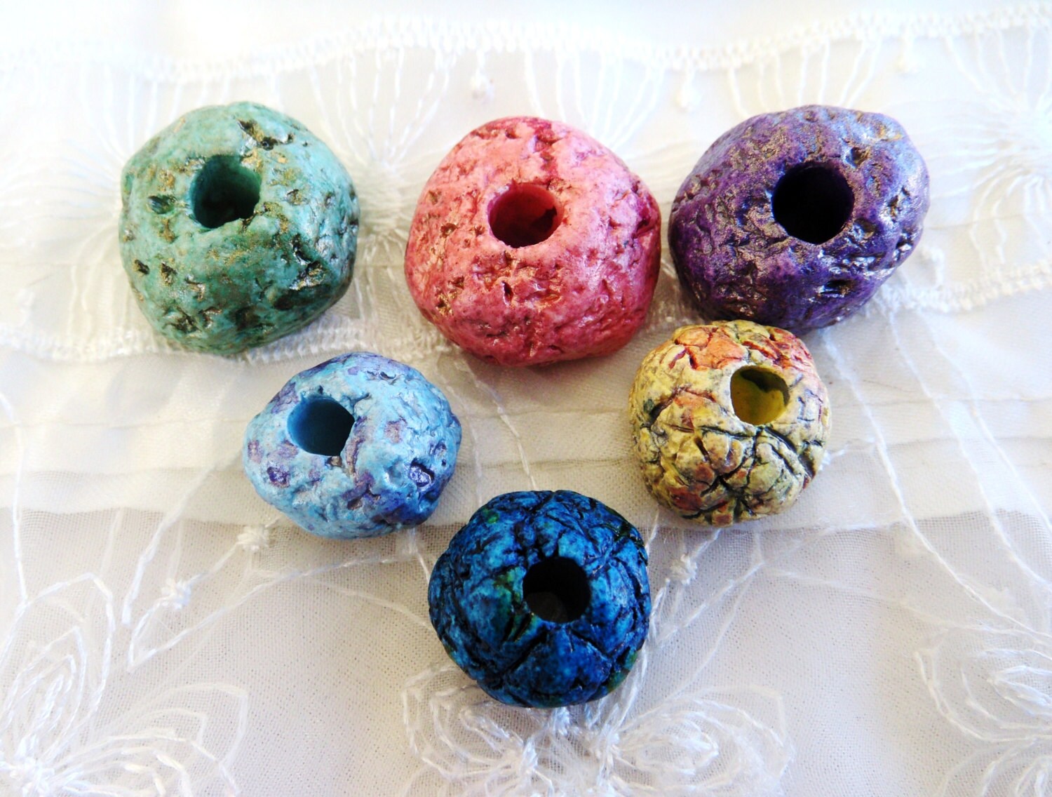 Irregular Round Ceramic Beads Matte Ceramic Slider Handmade - Etsy