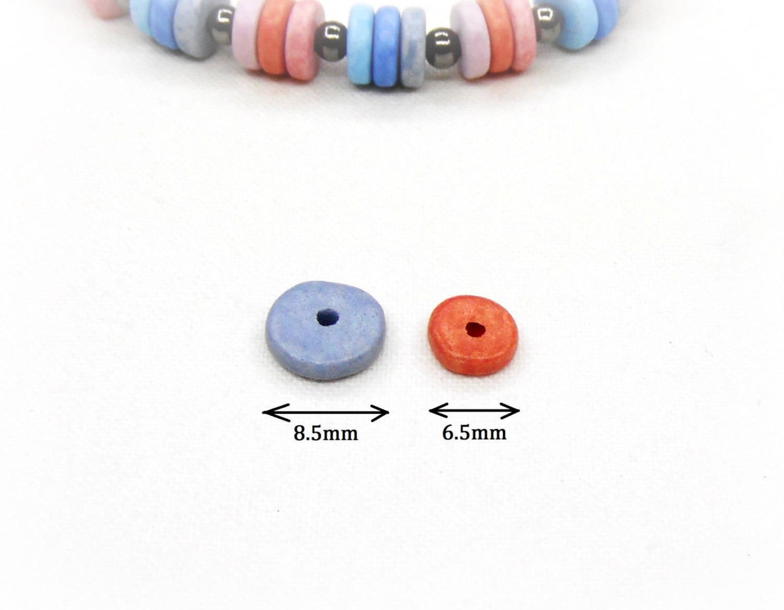 White Ceramic Washers, Ceramic Rondelles, Small Ceramic Discs, Greek ...