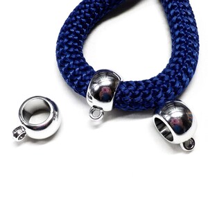 CCB Silver Bail Beads, Bail Charm Holder Spacer With Loop, Tube Bails ...