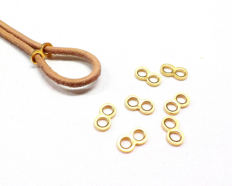 24K Gold Plated Double Loop Infinity Connector, Bead Separator, Clasp ...