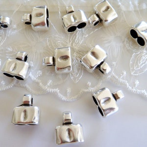 Silver Plated Double End Caps, Double Terminator, Double Cord Ends ...