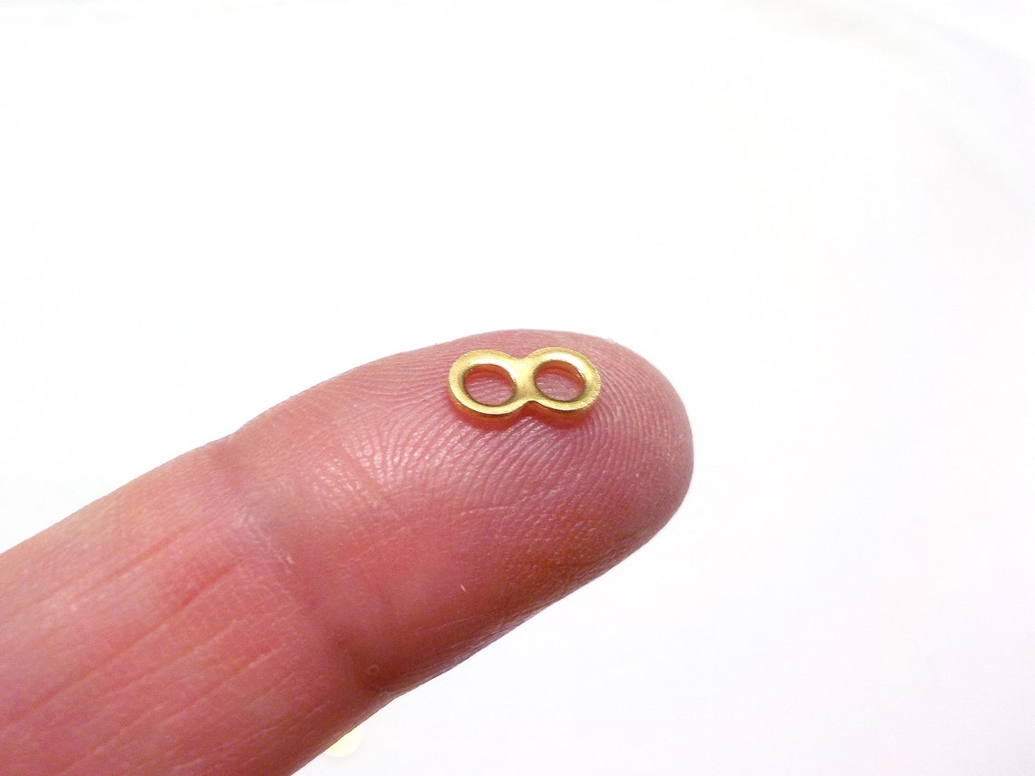 24K Gold Plated Double Loop Infinity Connector Bead - Etsy