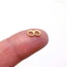 24K Gold Plated Double Loop Infinity Connector, Bead Separator, Clasp ...