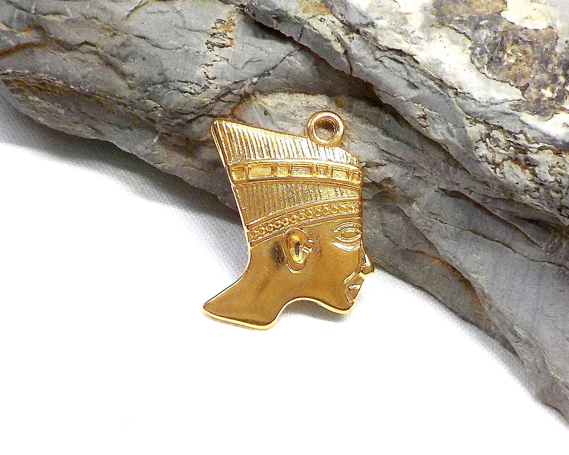 Gold Plated Egypian Pharaoh Pendant, Egyptian Jewelry, Ancient Egyptian ...