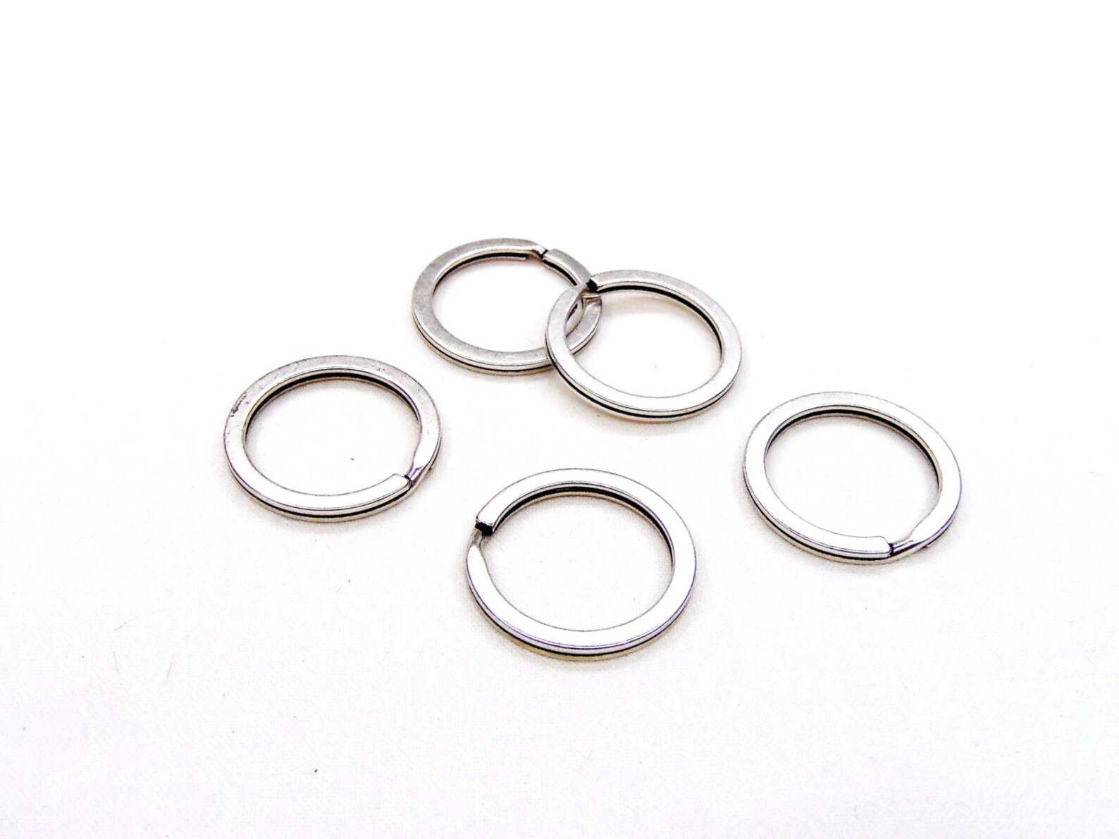 Silver Plated Split Key Rings Large Round Key Rings - Etsy