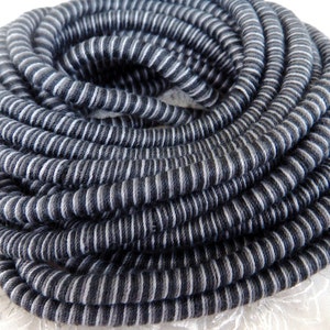 Black Grey Multi Wrapped Thread Rope Cord, Covered Cording Fibre Wrap ...