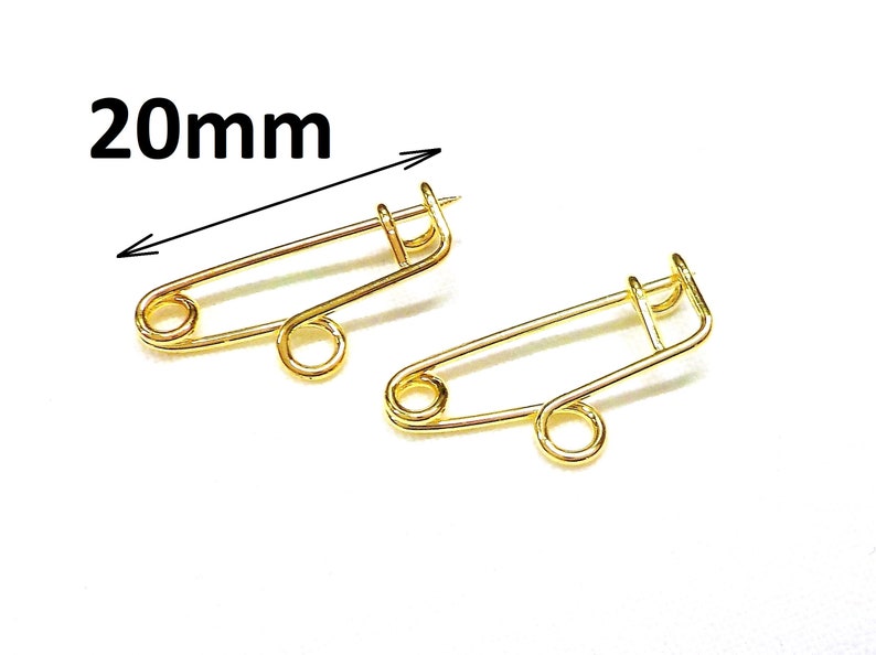 Brass One Loop Safety Pin Brooch, 1 Hook Safety Pin Brooch, Single Loop ...