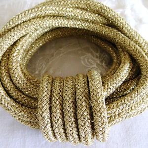 Gold Metallic Climbing Cord, Semisoft Rope Cord, Metallic Round Cord ...