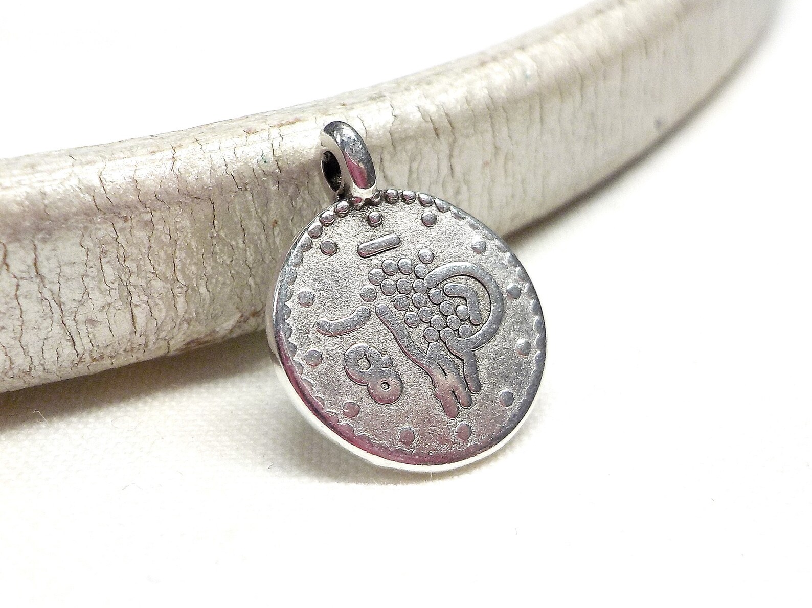 Silver Plated Coin Charm, Ethnic Round Charm, Boho Charm, Necklace ...