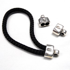 Silver Plated Double End Caps, Double Terminator, Double Cord Ends ...