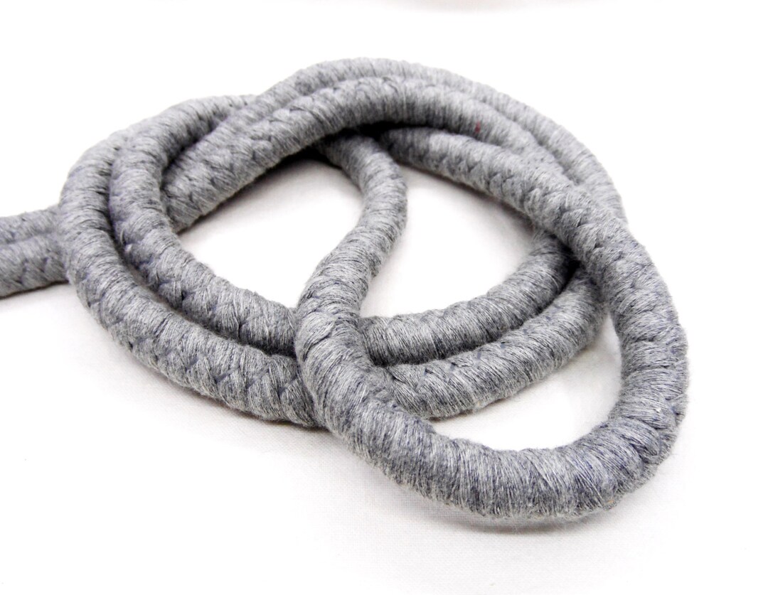 Grey Gray Wrapped Thread Cotton Cord, Covered Cording Fibre Wrap Cord ...
