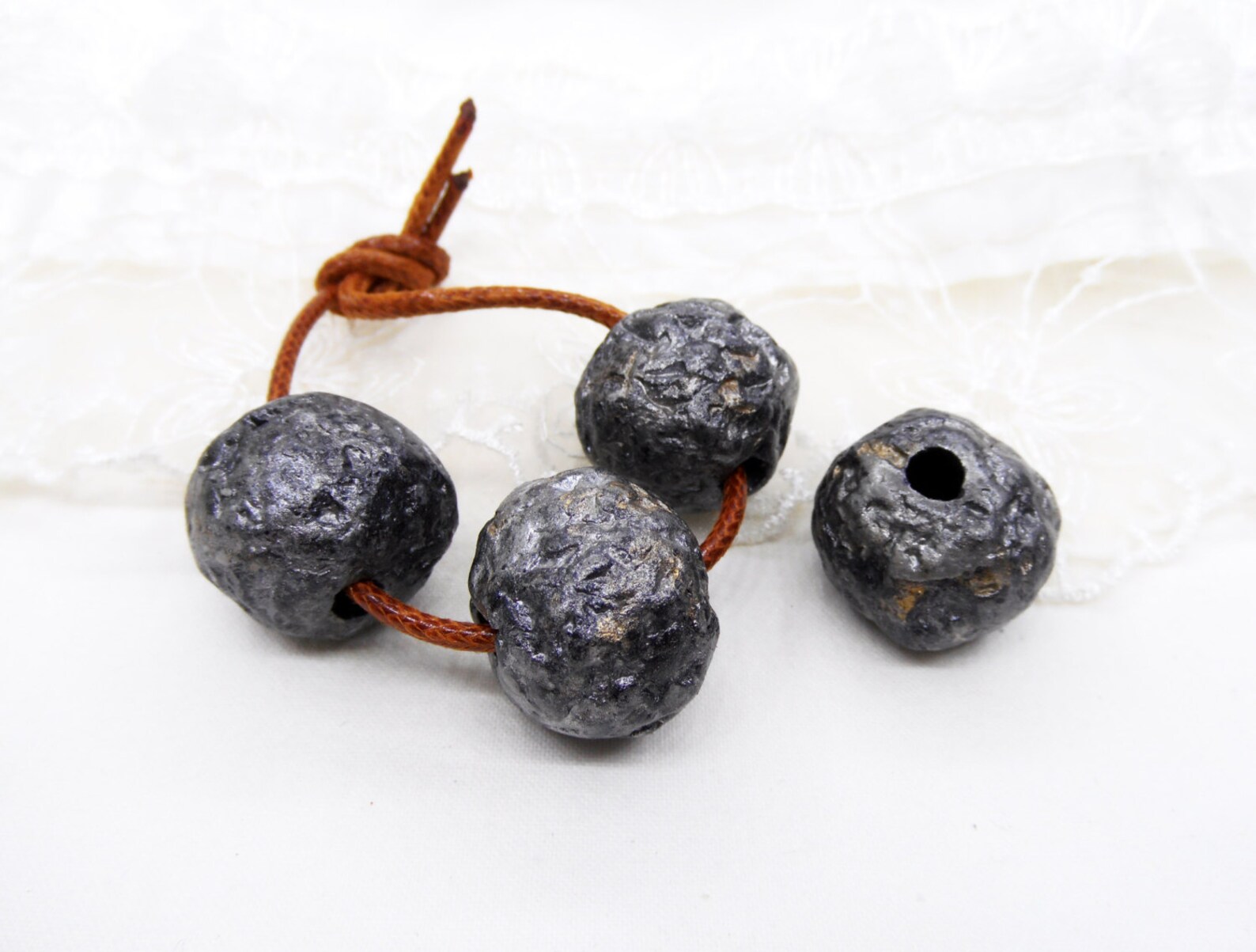 Irregular Round Ceramic Beads Matte Ceramic Slider Handmade | Etsy