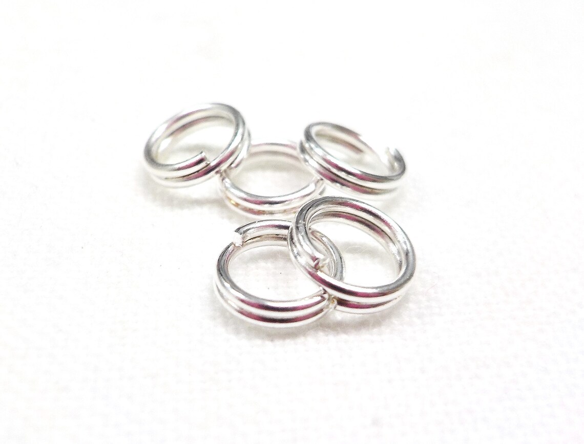 Split Rings, Silver Plated Over Iron, Double Loop Jump Rings, Small ...