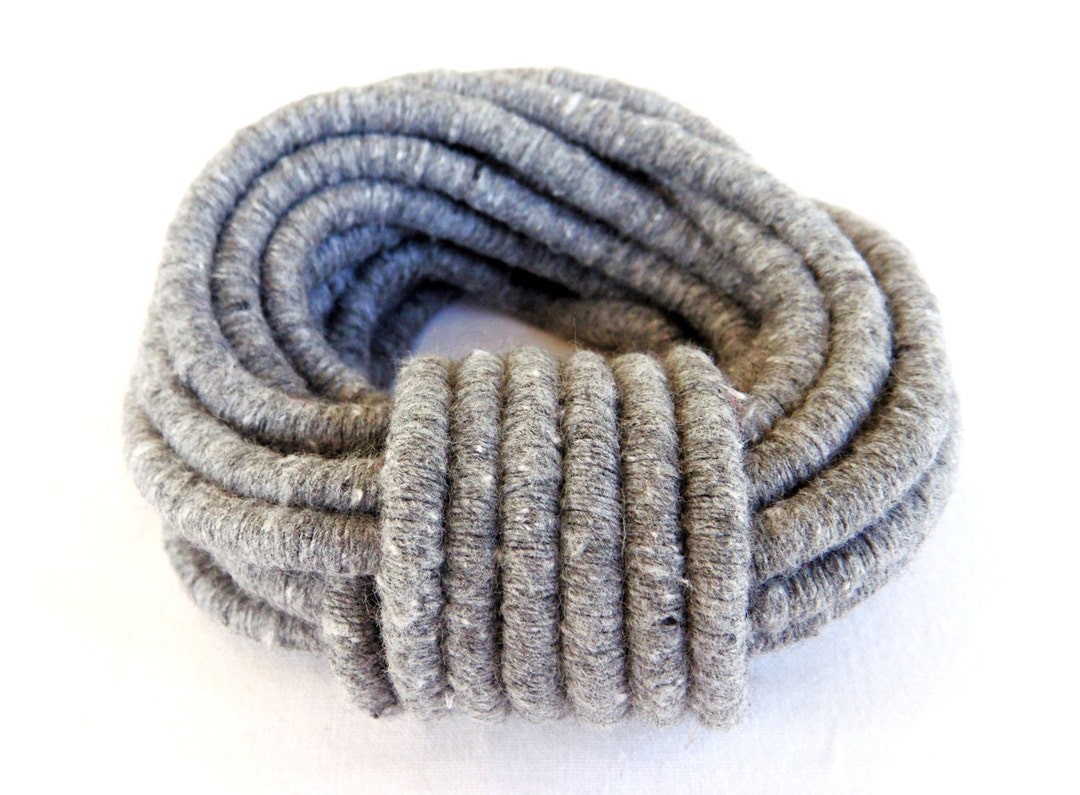 Grey Gray Wrapped Thread Cotton Cord, Covered Cording Fibre Wrap Cord ...