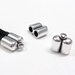 Silver Plated Double End Caps, Double Terminator, Double Cord Ends ...