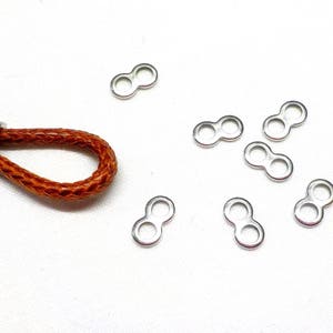 999 Silver Plated Double Loop Infinity Connector, Bead Separator, Clasp ...