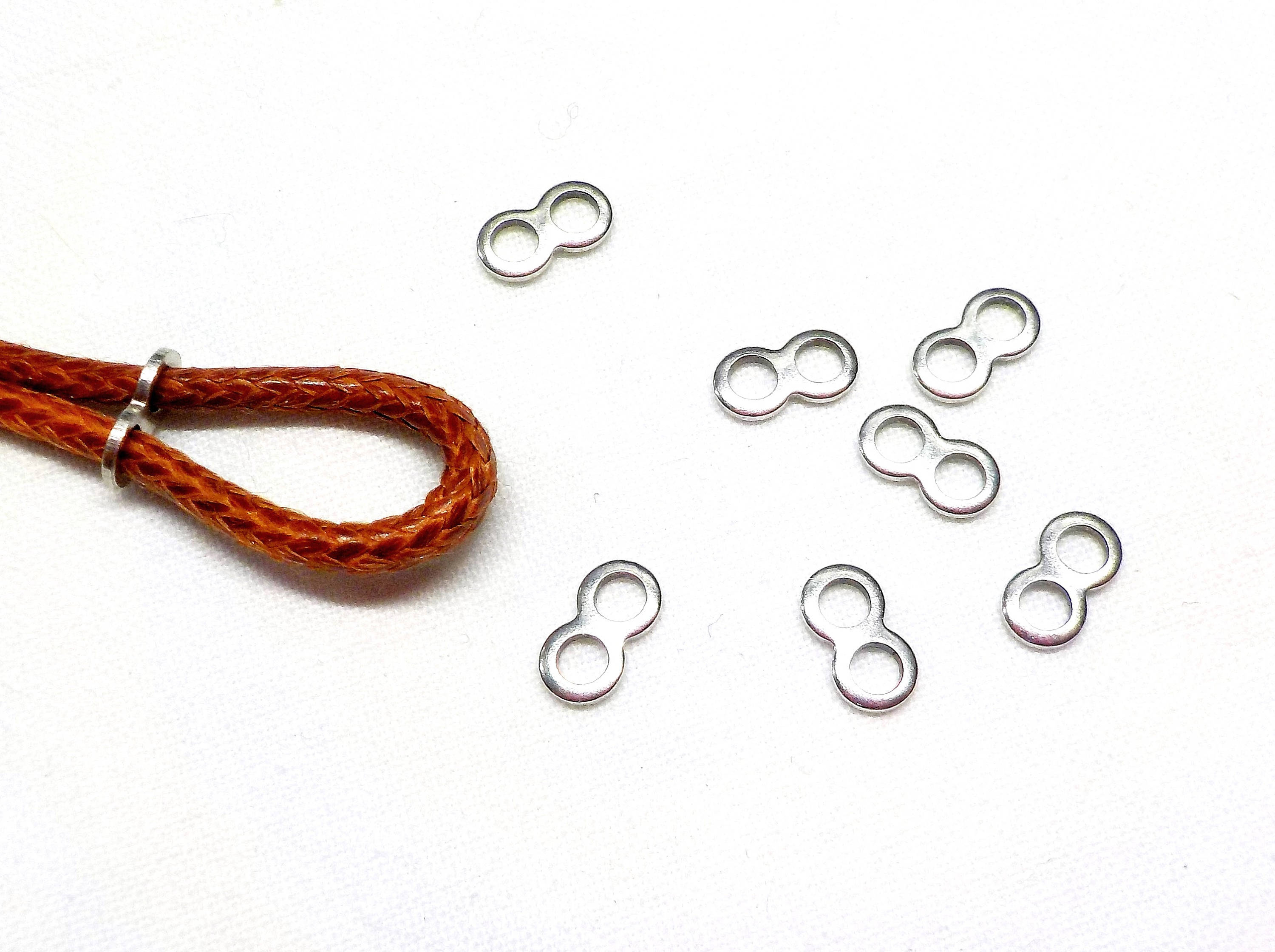 999 Silver Plated Double Loop Infinity Connector, Bead Separator, Clasp ...