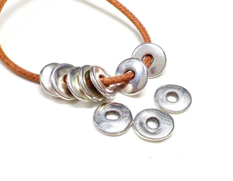 999 Silver Plated Wavy Disc Spacer Disc Rondelle Metal Bead - Etsy