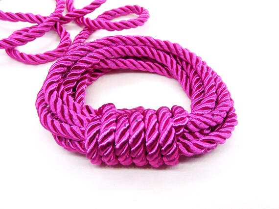 5.5mm Fuchsia Satin Twisted Cord Wrapped Thread Cord | Etsy